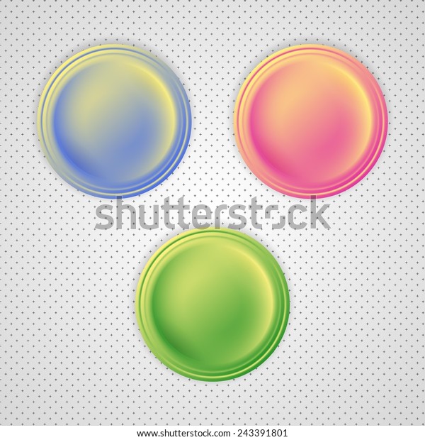 Blank Badges Red Blue Green Color Stock Vector (Royalty Free) 243391801 ...