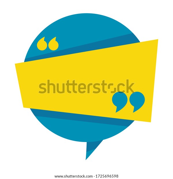 Blank Banner Inverted Commas Copy Space Stock Vector (Royalty Free ...