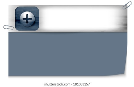 Blank Banner Texture Plus Sign: vector de stock (libre de regalías ...