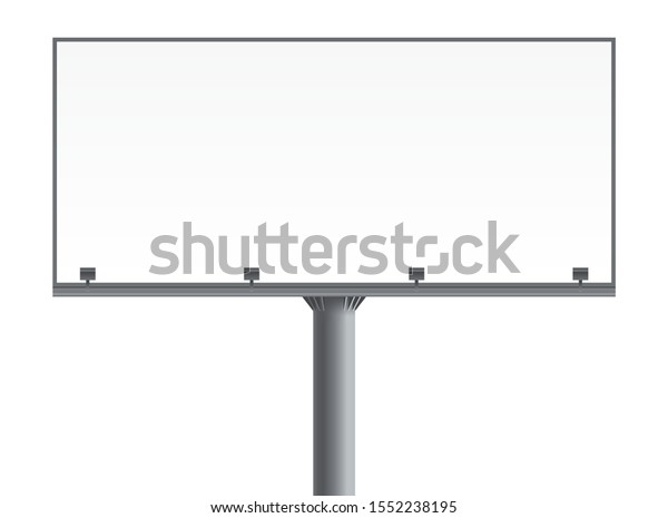 Blank Billboard Mockup Vector Illustration Stock Vector (Royalty Free ...