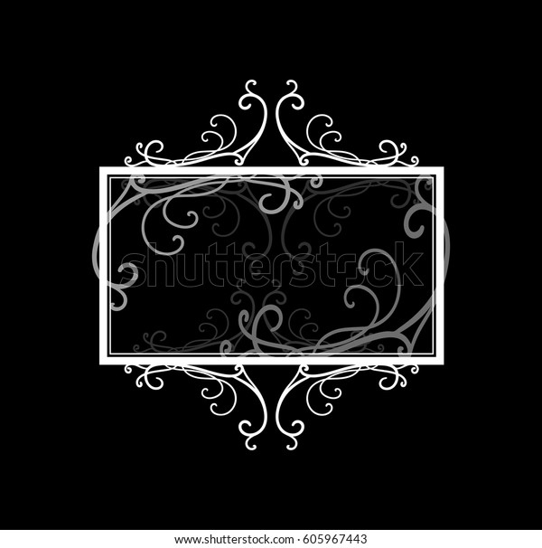 Blank Black Text Box Sign Vector Stock Vector (Royalty Free) 605967443 ...