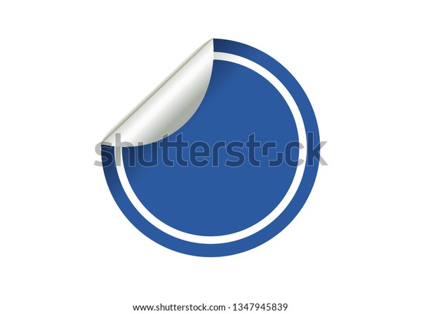 Blank Blue Circle Sticker On White Stock Vector (Royalty Free ...