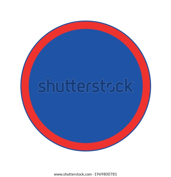 Blank Blue Circle Traffic Symbol Vector Stock Vector (Royalty Free ...