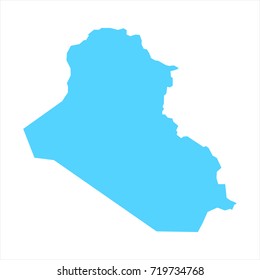 Blank Blue Iraq Map Isolated On: vector de stock (libre de regalías ...