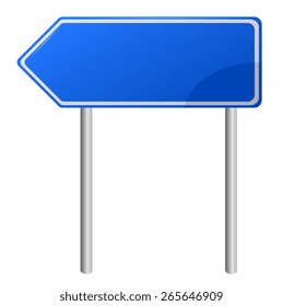 Blank Blue Road Sign Stock Vector (Royalty Free) 265646909 | Shutterstock