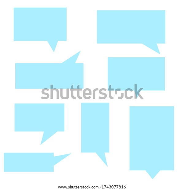 Blank Blue Speech Bubbles Vector Set: เวกเตอร์สต็อก (ปลอดค่าลิขสิทธิ์ ...