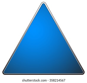 Blank Blue Triangle Road Sign Vector Stock Vector (Royalty Free ...