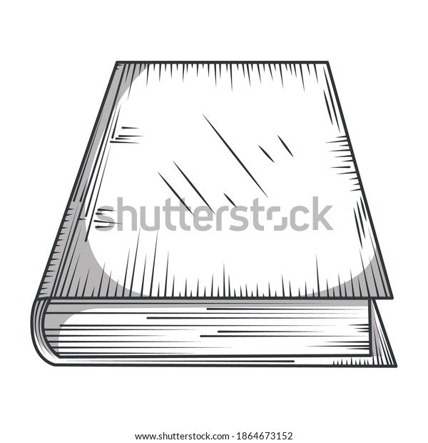 Blank Book Cover Library Educational Learning Stock Vector (Royalty ...