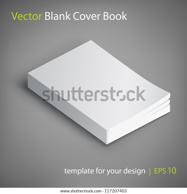 Blank Book Cover Vector Illustration Template Stock Vector (Royalty ...
