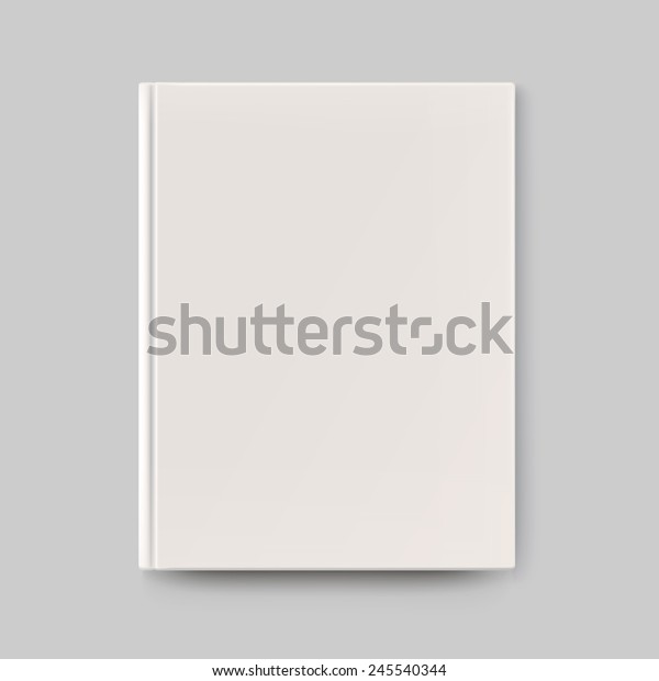 Portada del libro en blanco. Ilustración del vector