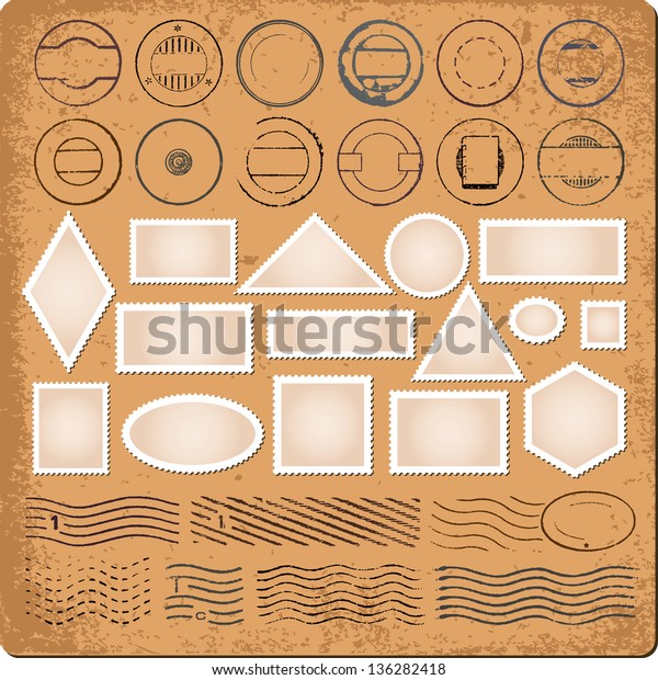 Blank Borders Grunge Rubber Stamp Vector Stock Vector (Royalty Free ...