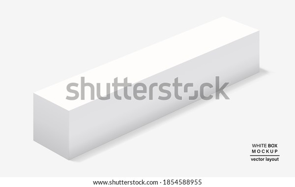 Blank Box White Color Shadow Packaging Stock Vector (Royalty Free ...
