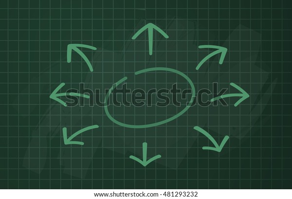 Blank Business Flow Chart Board Stock Vector (Royalty Free) 481293232 ...