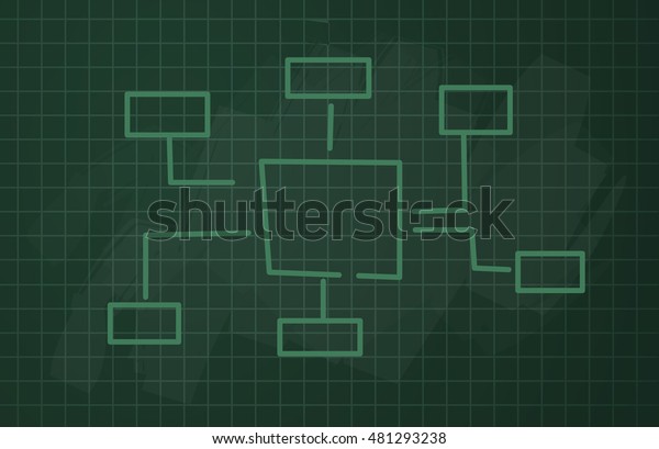 Blank Business Flow Chart Board: vector de stock (libre de regalías ...