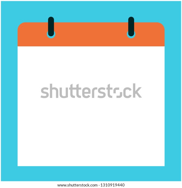 Blank Calendar Isolated Stock Vector (Royalty Free) 1310919440 ...
