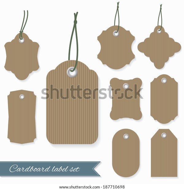 Blank Cardboard Labels Stock Vector (Royalty Free) 187710698 | Shutterstock