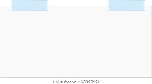 Blank Cardboard Note Paper Taped Illustration Stock Vector (Royalty ...