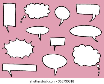 Blank Cartoon Bubbles Set Collection Speech Stock Vector (Royalty Free ...