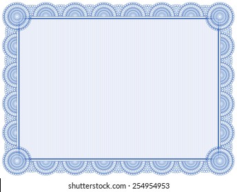 Blank Certificate Frame Isolated On White Stock Vector (Royalty Free ...