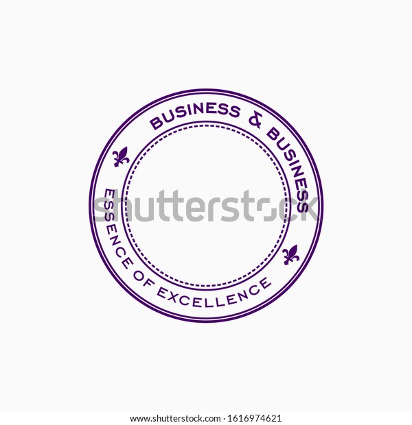 Blank Circle Stamp Vector Design Template Stock Vector (Royalty Free ...