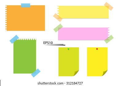 Blank Colored Paper Vector Set: vector de stock (libre de regalías ...