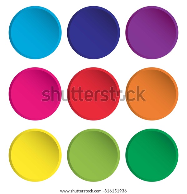 Blank Colorful Rounded Web Buttons Vector: vector de stock (libre de ...