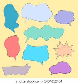 Blank Colorful Speed Bubble Set On Stock Vector (Royalty Free ...