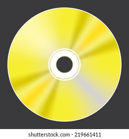 Blank Compact Disc Isolated On White Stock Vector (Royalty Free ...