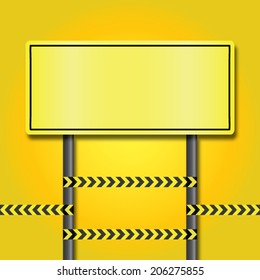 Blank Construction Sign Stock Vector (Royalty Free) 206275855 ...
