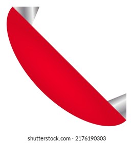Blank Curl Paper Label Red Silver Stock Vector (Royalty Free ...