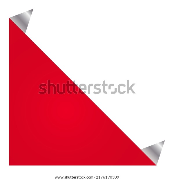 Blank Curl Paper Label Triangle Shape Stock Vector (Royalty Free ...
