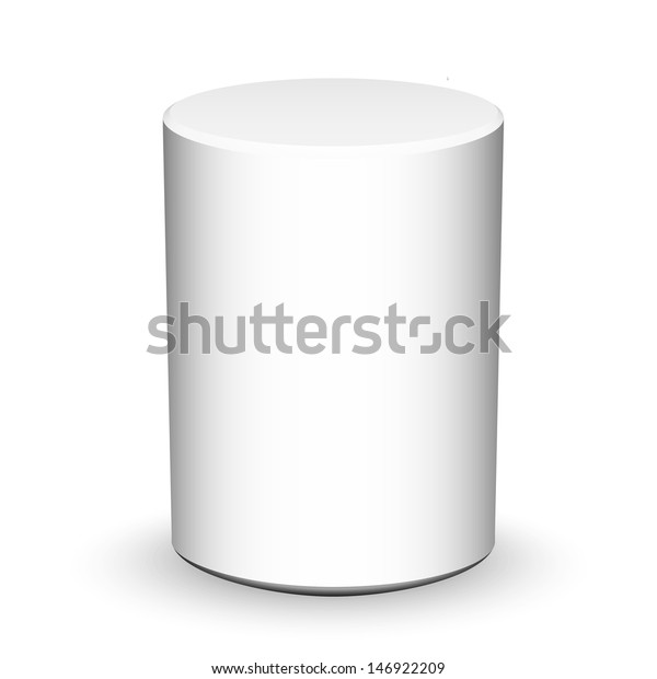 Blank Cylinder On White Background Stock Vector (Royalty Free ...