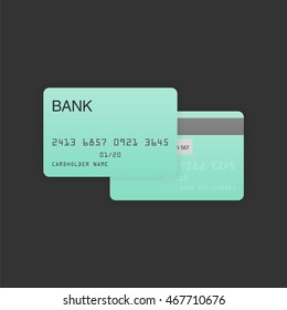 Blank Debit Credit Card Vector Illustration Stock Vector (Royalty Free ...