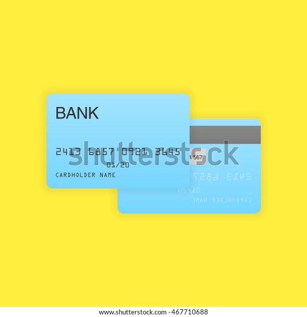 Blank Debit Credit Card Vector Illustration Stock Vector (Royalty Free ...