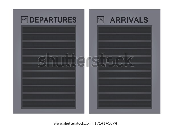 Vektor Stok Blank Departures Arrivals Board Vector (Tanpa Royalti ...