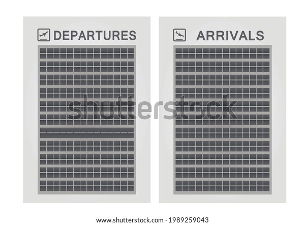 Blank Departures Arrivals Board Vector Stock Vector (Royalty Free ...