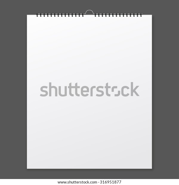 Blank Design Calendar On Grey Background 库存矢量图（免版税）316951877
