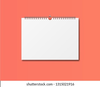 Blank Design Calendar Template On Trendy Stock Vector (Royalty Free ...
