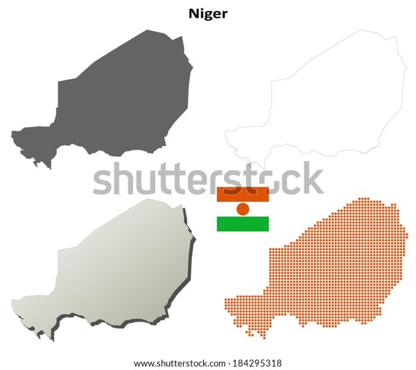 Blank Detailed Contour Maps Niger Vector Stock Vector (Royalty Free ...