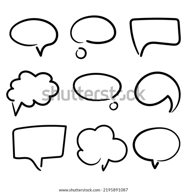Blank Dialog Balloon Speech Conversation Comic Stock Vector (Royalty ...