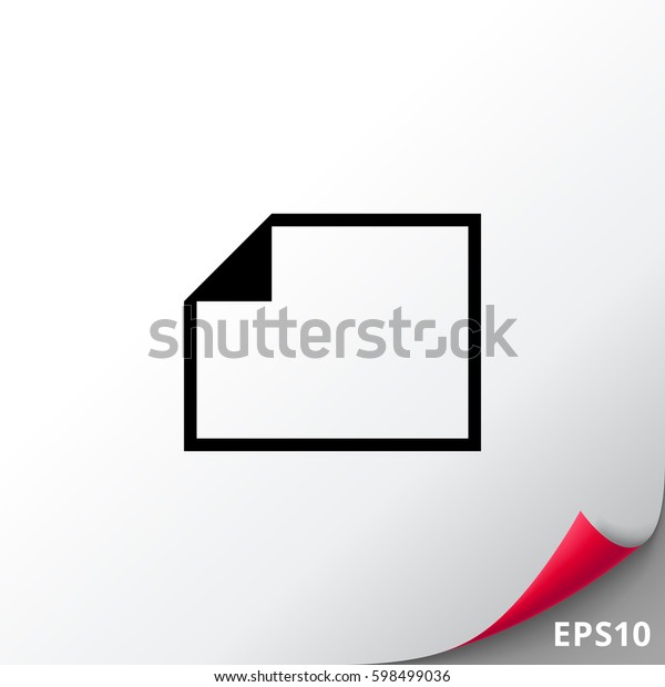 Blank Document Icon Stock Vector (Royalty Free) 598499036 | Shutterstock
