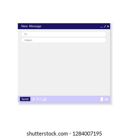 Mail Window Template User Interface Mail Stock Vector (Royalty Free ...