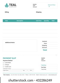 Blank Fillable Invoice Stock Vector (Royalty Free) 432286249 | Shutterstock