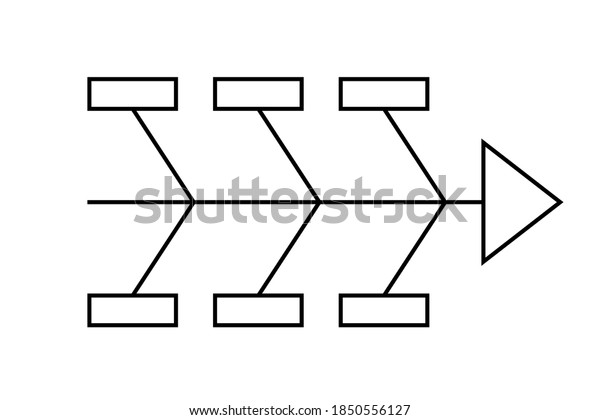 Blank Fishbone Line Diagram Template Clipart Stock Vector (Royalty Free ...