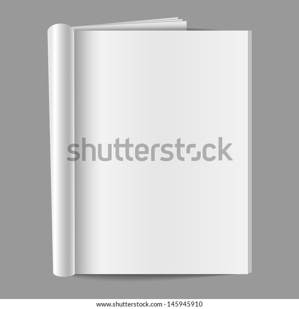 Blank Folded Magazine Blank Magazine Folded Stock Vector (Royalty Free ...
