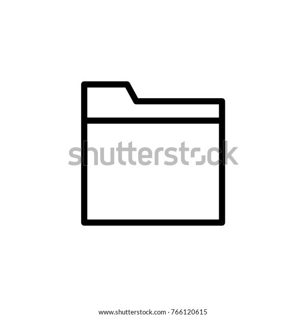 Blank Folder Icon Illustration Stock Vector (Royalty Free) 766120615 ...