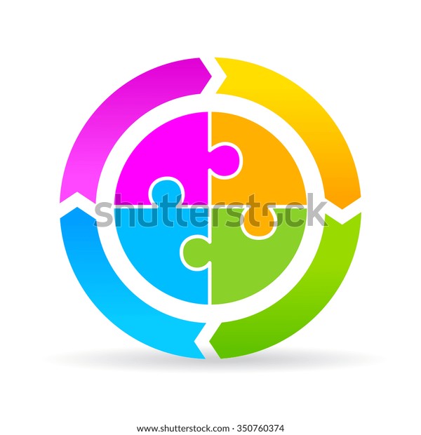 Blank Four Part Cycle Diagram Vector Stock Vector (Royalty Free ...
