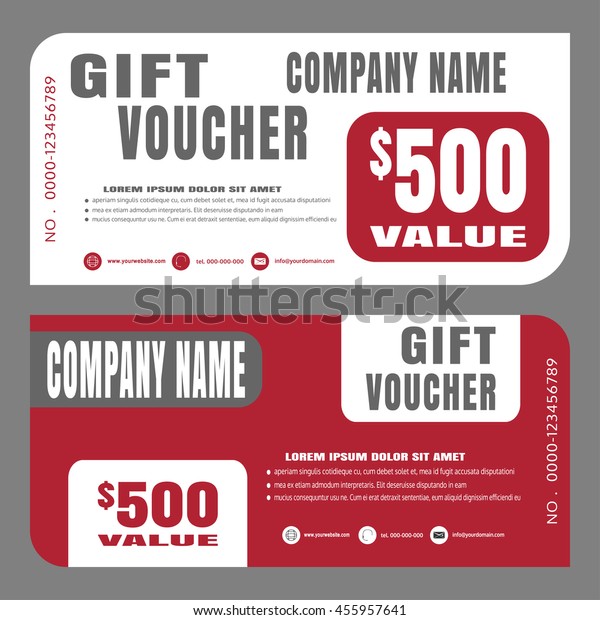 Blank Gift Voucher Vector Illustration Increase Stock Vector (Royalty ...