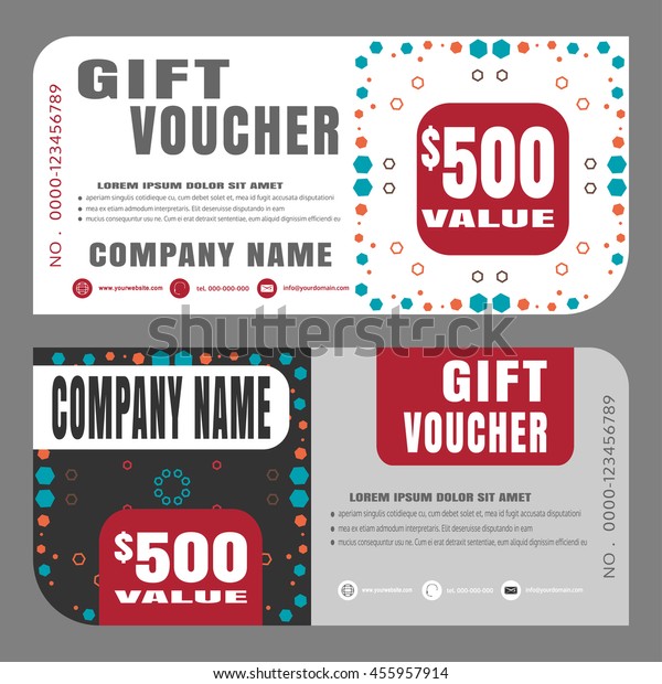 Blank Gift Voucher Vector Illustration Increase Stock Vector (Royalty ...