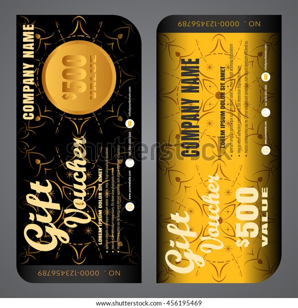Blank Gift Voucher Vector Illustration Increase Stock Vector (Royalty ...